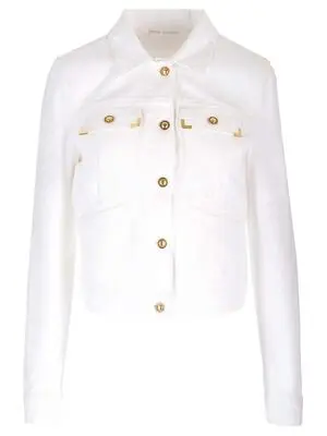 Palm Angels Cotton Denim Jacket - White