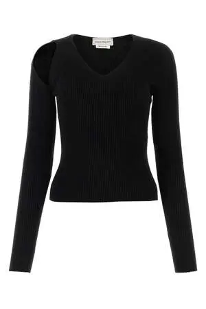 Alexander McQueen Wool Blend Sweater - Black