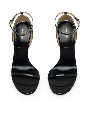 TOM FORD Vertigo Patent Leather Sandal With Ankle Strap