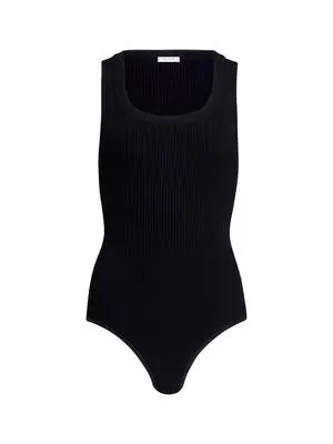 Alaïa Sleeveless Ribbed Knit Bodysuit