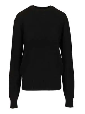 TOTEME Classic Cashmere Crew Knit - Black