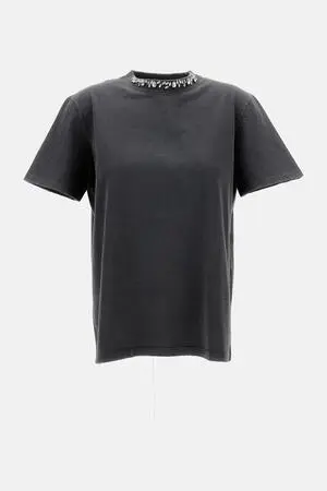 GOLDEN GOOSE Crystal-embellished Short Sleeve T-shirt - Multicolor