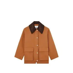 GANNI Jackets Shirt Jackets - Brown