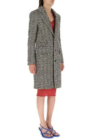 Bottega Veneta Embroidered Stretch Wool Blend Coat