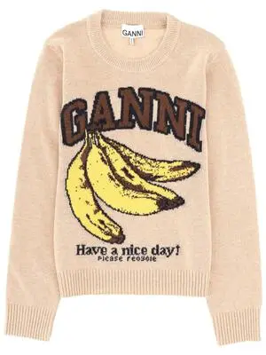 GANNI Wool Jersey - Cream