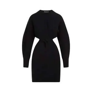 Alexander McQueen Wool Mini Dress - Black