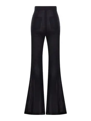 Rick Owens Bolan Bootcut Semi-transparent Pants - Black