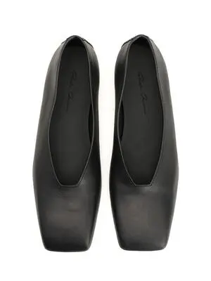 Rick Owens Leather Ballerinas - Black