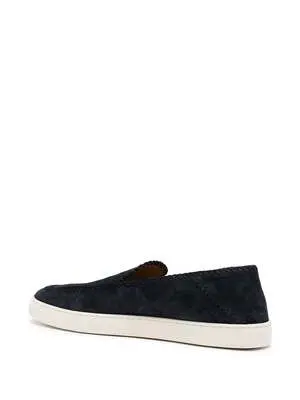 Giorgio Armani Leather Slip-on Sneakers