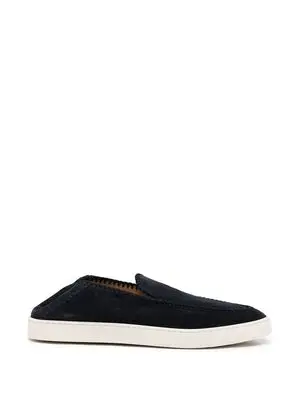 Giorgio Armani Leather Slip-on Sneakers