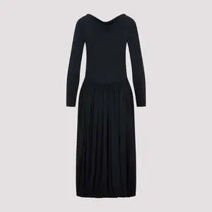 LANVIN Ls Drape Midi Dress