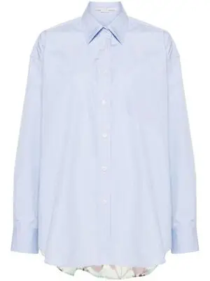 Stella McCartney Oversized Cotton Poplin And Silk Shirt