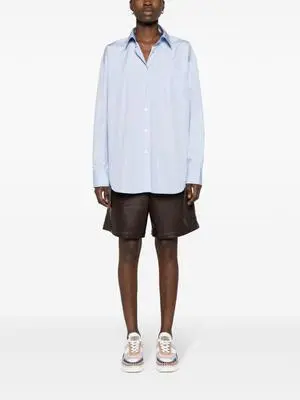 Stella McCartney Oversized Cotton Poplin And Silk Shirt