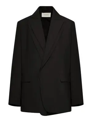 Sportmax Double Collar Blazer In Viscose Blend - Black