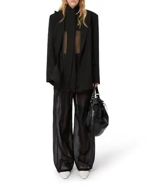 Sportmax Double Collar Blazer In Viscose Blend