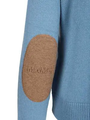 Max Mara Fresia Sweater In Wool And Cashmere - Blue