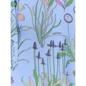 Gucci Floral Print Short Sleeve Blouse - Blue