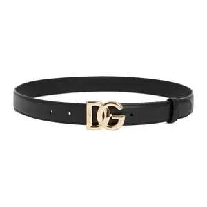 Dolce & Gabbana Logo Leather Belt - Black