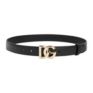 Dolce & Gabbana Logo Leather Belt - Black