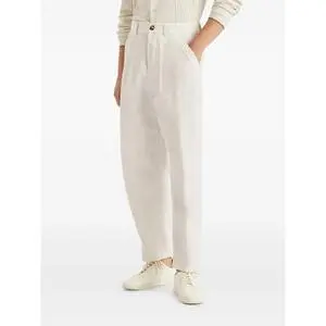 Brunello Cucinelli Trousers Regular & Straight-leg Trousers - White