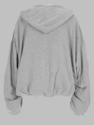 Dries Van Noten Felpa In Cotone Con Zip - Gray