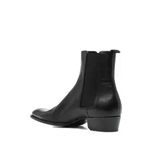 Saint Laurent Leather Chelsea Boot - Black
