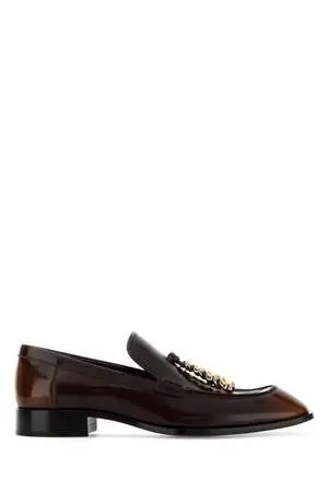 Loewe Chocolate Leather Edge Loafers - Brown