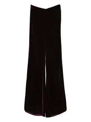 FORTE_FORTE Smooth Velvet Flared Trousers - Multicolor