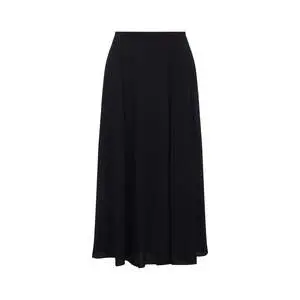 Alberta Ferretti Georgette Midi Skirt - Black