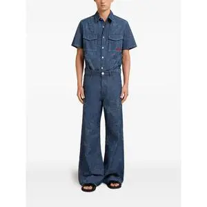 Marni Denim Wide-leg Jeans - Blue