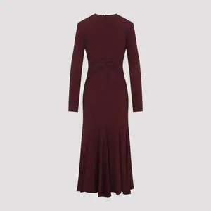 Alberta Ferretti Satin Midi Dress