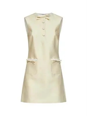 SELF-PORTRAIT Taffeta Mini Dress With Bows - Multicolor