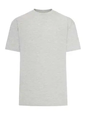 Saint Laurent Oversized Cassandre T-shirt In Cotton Pique - Gray