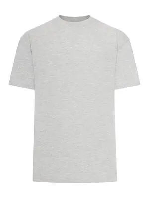 Saint Laurent Oversized Cassandre T-shirt In Cotton Pique - Gray