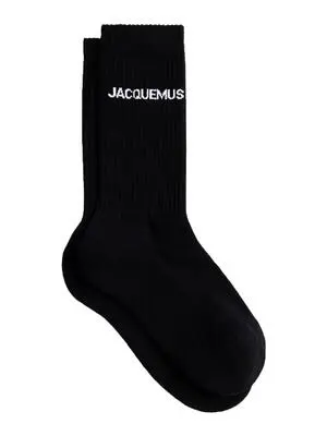 Jacquemus Ribbed Mid-calf Sock - Black