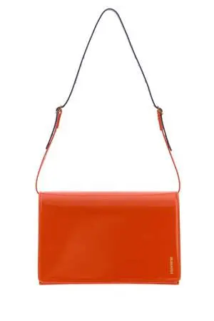 JIL SANDER Leather Small File Shoulder Bag - Orange
