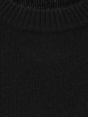 Stone Island Regular-fit Crew-neck Sweater With Ribbed Finish - Black