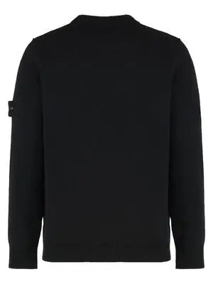 Stone Island Wool Blend Sweater - Black