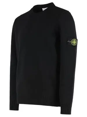 Stone Island Wool Blend Sweater - Black