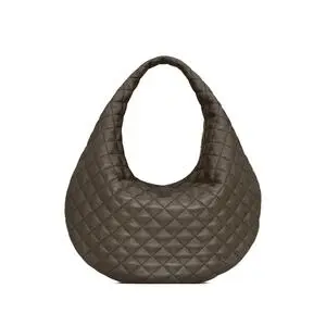 Saint Laurent Calf Leather Shoulder Bag - Gray