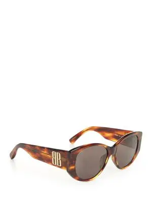 Balenciaga Nano Round Sunglasses - Brown