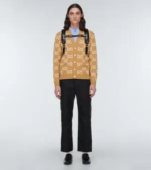 Gucci Gg Jacquard Wool Cardigan