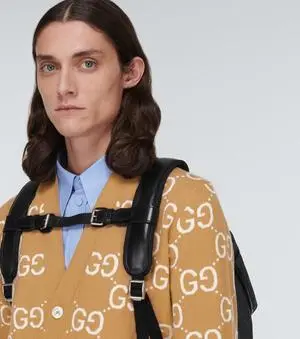 Gucci Gg Jacquard Wool Cardigan