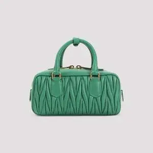 Miu Miu Lamb Leather Handbag - Green