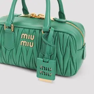 Miu Miu Lamb Leather Handbag - Green