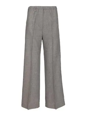 TOTEME Canvas And Wool Casual Trousers - Gray