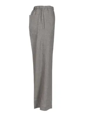 TOTEME Canvas And Wool Casual Trousers - Gray
