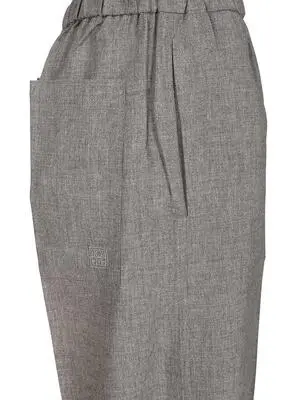 TOTEME Canvas And Wool Casual Trousers - Gray