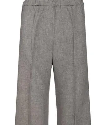 TOTEME Canvas And Wool Casual Trousers - Gray