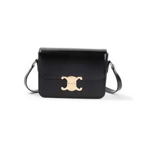 Celine Teen Triomphe Shoulder Bag - Black